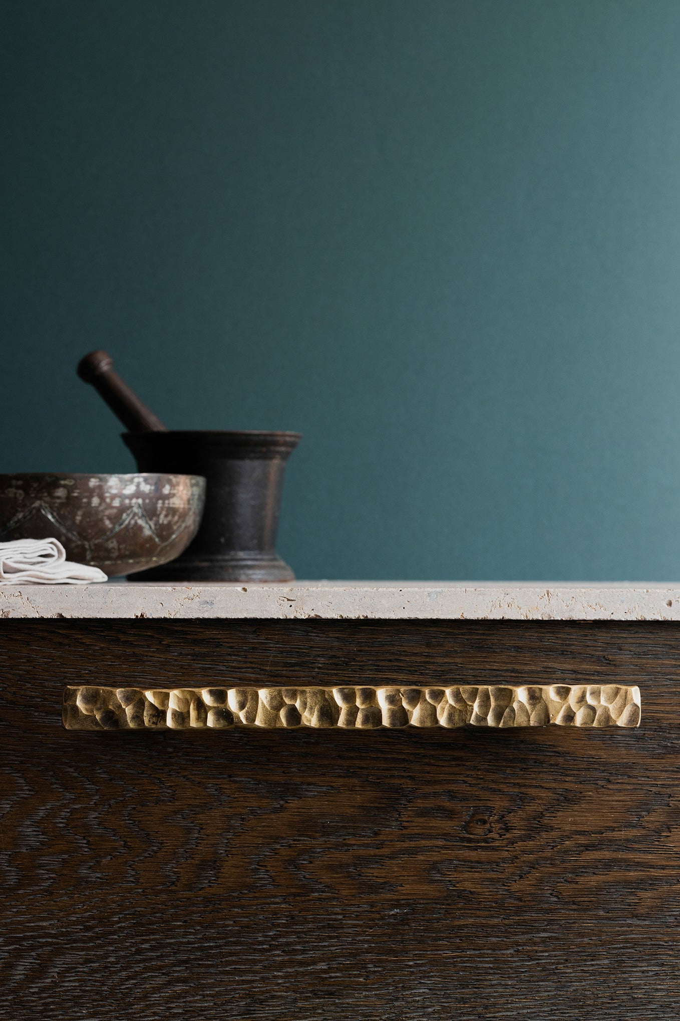 Forged Textured Brass Cabinet Handle– Urban Toolshed